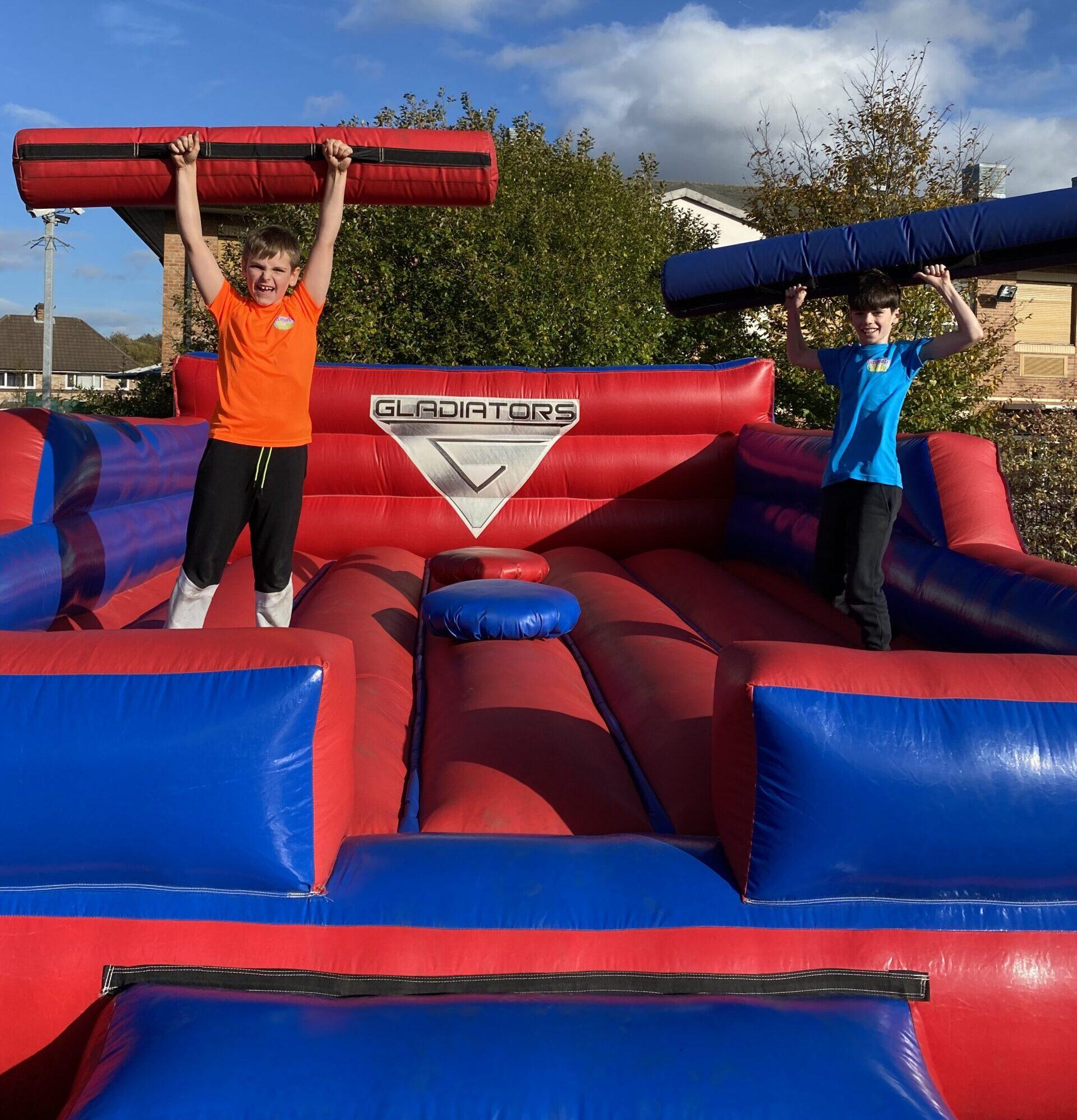 Ultimate Kids Blog | Take our Gladiator Inflatable home!